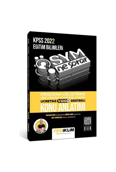 Yediiklim Yayınları KPSS 2022 ÖSYM Ne Sorar Program Geliştirme Video Destekli Konu Anlatımı