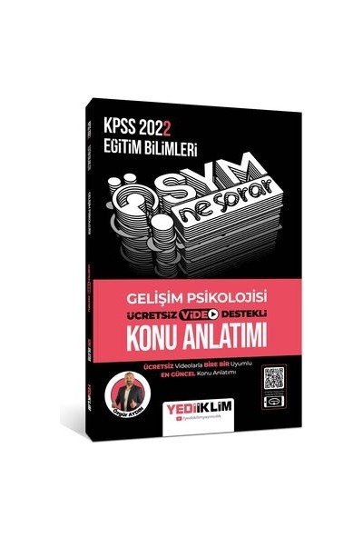 Yediiklim Yayınları KPSS 2022 ÖSYM Ne Sorar Gelişim Psikolojisi Video Destekli Konu Anlatımı Yediiklim Yayınları KPSS 2022 ÖSYM Ne Sorar Gelişim Psikolojisi Video Destekli Konu Anlatımı