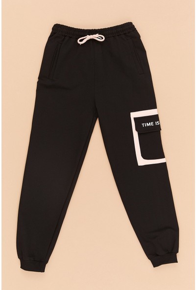 FullaModa Çocuk Kargo Cepli Baskılı Jogger Eşofman Altı FullaModa Çocuk Kargo Cepli Baskılı Jogger Eşofman Altı