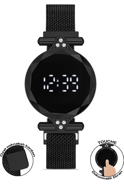 Polo 55 POLO55 PLKDD004R04 Siyah Renkli Dokunmatik Kadın Kol Saati