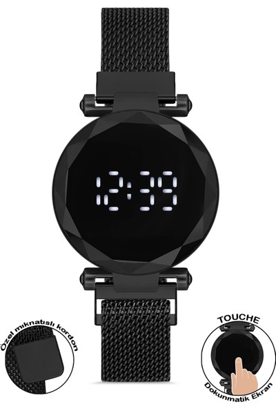 Polo 55 POLO55 PLKDD001R07 Siyah Renkli Dokunmatik Kadın Kol Saati