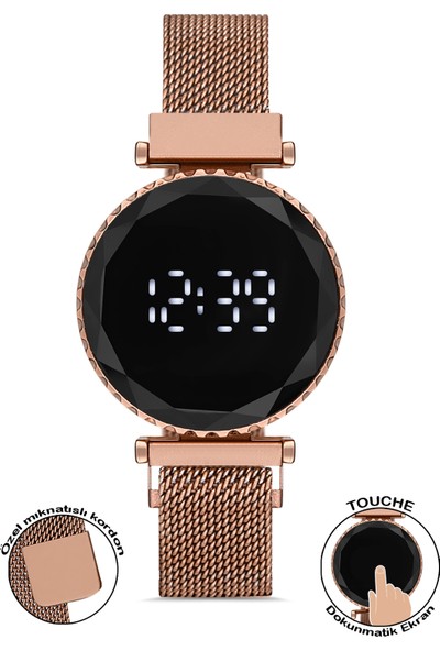 Polo 55 POLO55 PLKDD005R01 Rose Gold Renkli Dokunmatik Kadın Kol Saati