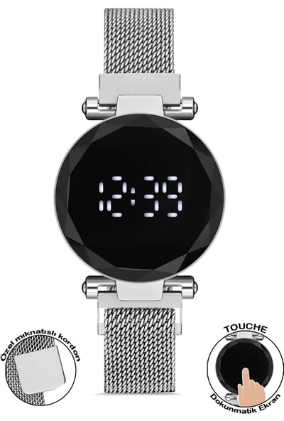 Polo 55 POLO55 PLKDD001R06 Gümüş Renkli Dokunmatik Kadın Kol Saati