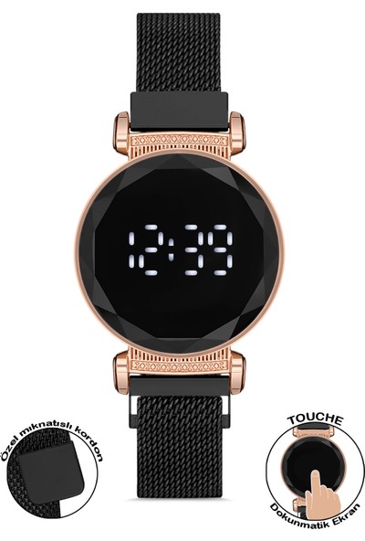 Polo 55 POLO55 PLKDD003R02 Siyah Renkli Dokunmatik Kadın Kol Saati
