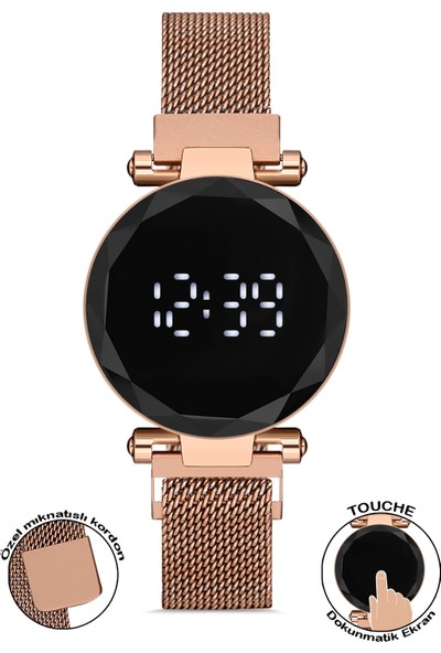 Polo 55 POLO55 PLKDD001R01 Rose Gold Renkli Dokunmatik Kadın Kol Saati