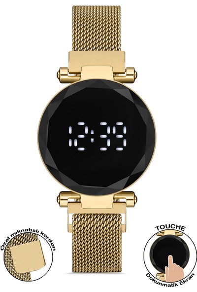 Polo 55 POLO55 PLKDD001R05 Altın Renkli Dokunmatik Kadın Kol Saati