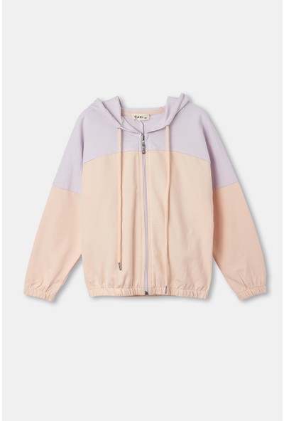 Dagi Kız Çocuk Lila Kapüşonlu Sweatsırt