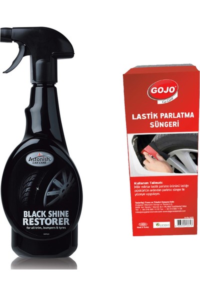 Astonish Lastik Temizleme ve Yenileme Sprey 750 Ml+ Lastik Parlatma Süngeri Astonish Lastik Temizleme ve Yenileme Sprey 750 Ml+ Lastik Parlatma Süngeri
