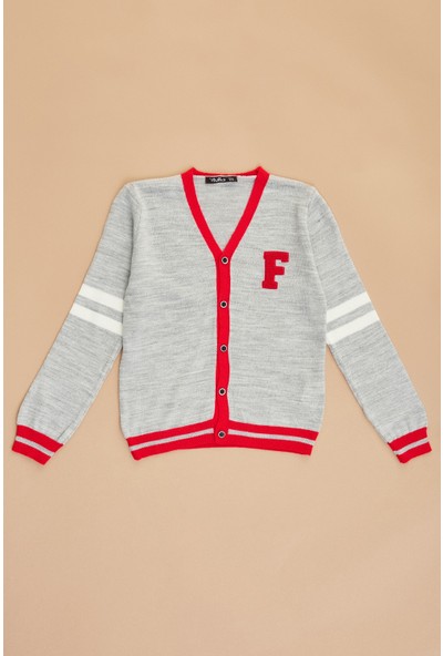 FullaModa Çocuk Baskılı Triko Hırka FullaModa Çocuk Baskılı Triko Hırka