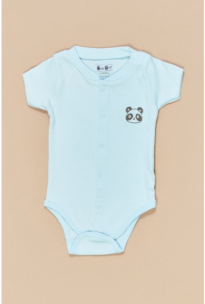 FullaModa Çocuk Panda Baskılı Çıtçıtlı Body