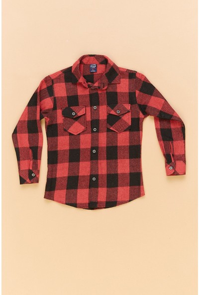 FullaModa Ekose Desenli Çocuk Oduncu Gömlek