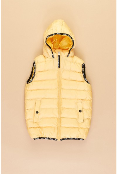 FullaModa Kapüşonlu Cepli Çocuk Şişme Yelek