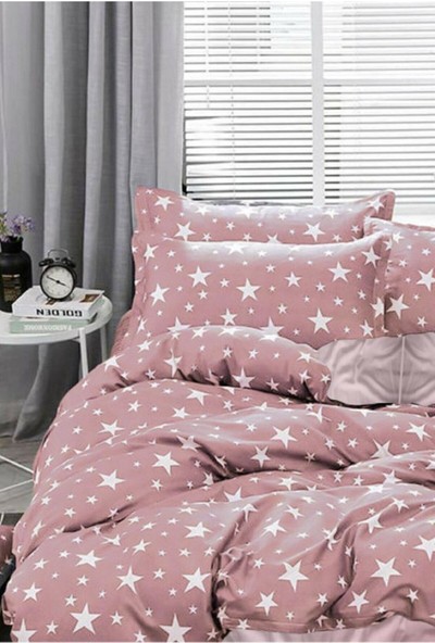 Kadınca Dükkan Tek Kişilik Yıldız Lastik Çarşaflı Nevresim Takımı