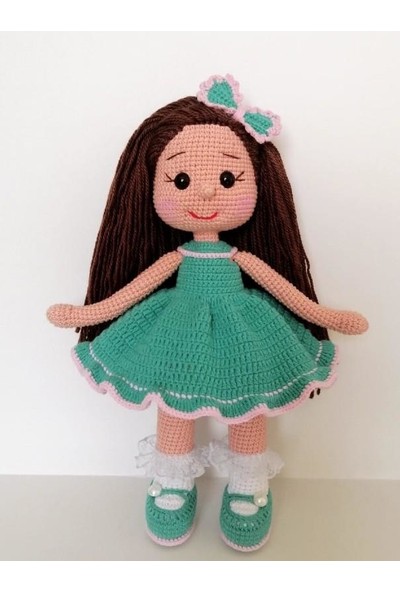 Oyuncak Park Mint Yeşili Fatoş Bebek Amigurumi Organik Oyuncak