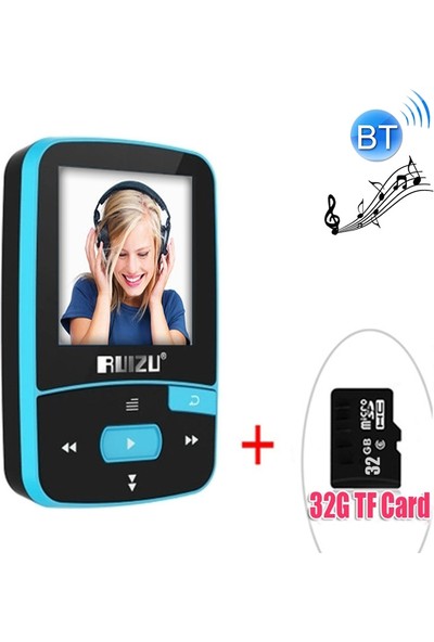 Zsykd Ruizu X50 Spor Bluetooth Mp3 Çalar Mavi (Yurt Dışından) Zsykd Ruizu X50 Spor Bluetooth Mp3 Çalar Mavi (Yurt Dışından)
