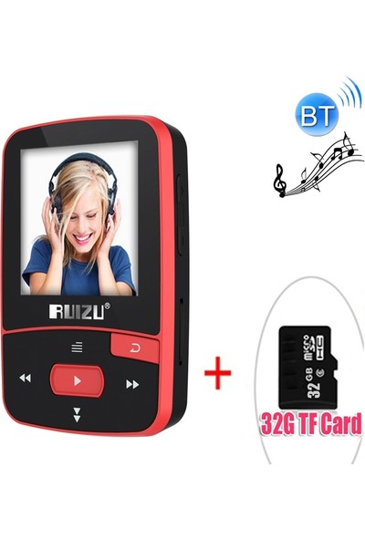 Zsykd Ruizu X50 Spor Bluetooth Mp3 Çalar Kırmızı (Yurt Dışından) Zsykd Ruizu X50 Spor Bluetooth Mp3 Çalar Kırmızı (Yurt Dışından)