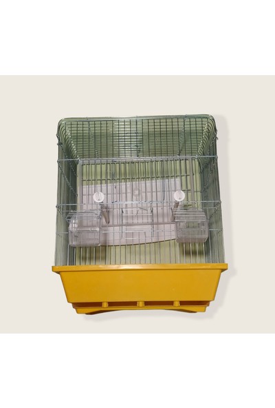 Hanımeli Pet Store Sarı Renk Kuş Kafesi (37X25CM x Y:45CM)