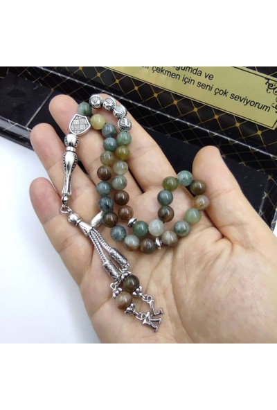 Tesbihvar Yeşim Taşı Kişiye Özel Isimli Metal Tasarım Tesbih Tesbihvar Yeşim Taşı Kişiye Özel Isimli Metal Tasarım Tesbih