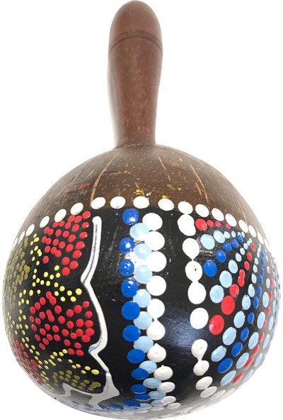 Müzik Aleti Al Hindistan Cevizi Marakas - 22 cm