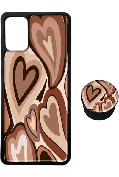 AVS Kılıf Samsung Galaxy A31 Popsocketli Kılıf Epoksi & Silikon Arka Kapak