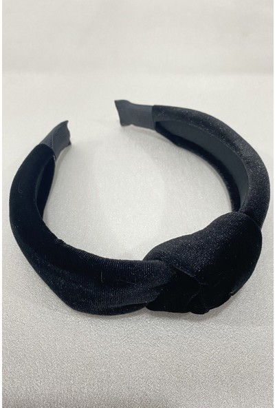 Vip Aksesuar Geniş Band Düğümlü Kadife Taç