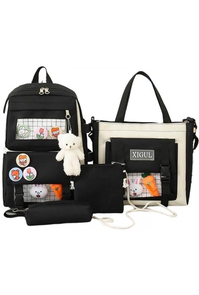 Xigul 4 Parça Sevimli Öğrenci Okul Sırt Çantası (Yurt Dışından) Xigul 4 Parça Sevimli Öğrenci Okul Sırt Çantası (Yurt Dışından)