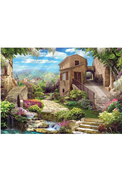 Olimpia Old Town With Flovers 1000 Parça Puzzle Olimpia Old Town With Flovers 1000 Parça Puzzle