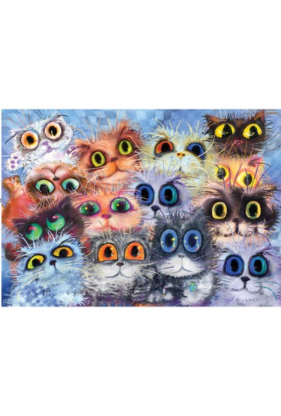 Olimpia Set Of Cat's Portrait 1000 Parça Puzzle Olimpia Set Of Cat's Portrait 1000 Parça Puzzle