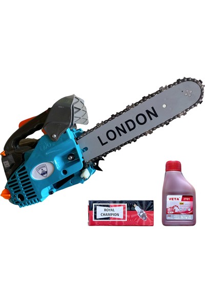 Prof Power - London Tm 2500 Motorlu Budama Testeresi + Royal Champion Buji + Veta 100 ml 2 T Yağ Prof Power - London Tm 2500 Motorlu Budama Testeresi + Royal Champion Buji + Veta 100 ml 2 T Yağ