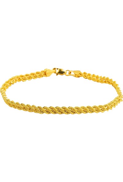 Bilezikci Burgu Zincir 14 Ayar Altın Bileklik