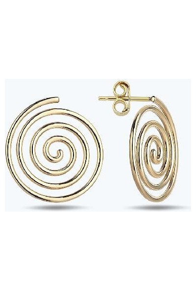 Altınbaş Altınbaş Altın Sarmal Yansıma Küpe Altınbaş Altınbaş Altın Sarmal Yansıma Küpe