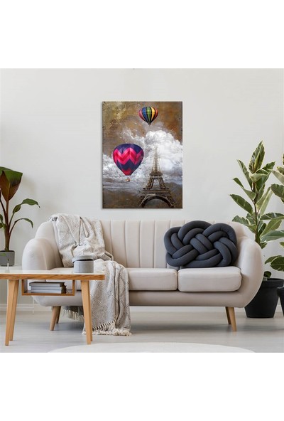 Tablo Life Eyfel'de Uçan Balonlar - Yağlı Boya Dokulu Tablo Tablo Life Eyfel'de Uçan Balonlar - Yağlı Boya Dokulu Tablo