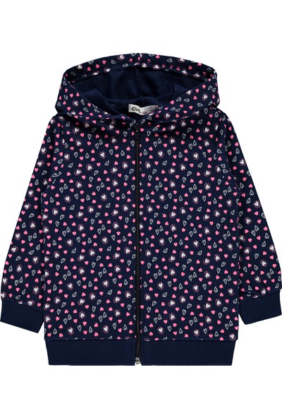 Civil Girls Kız Çocuk Kapüşonlu Hırka 2-5 Yaş Lacivert