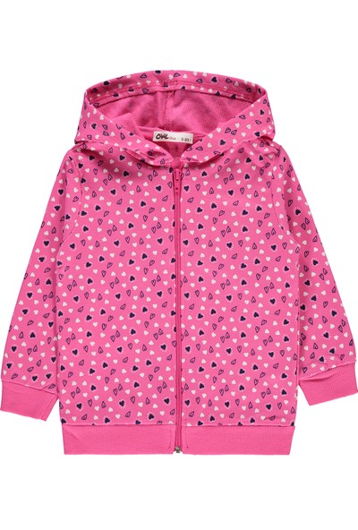 Civil Girls Kız Çocuk Kapüşonlu Hırka 2-5 Yaş Fuşya