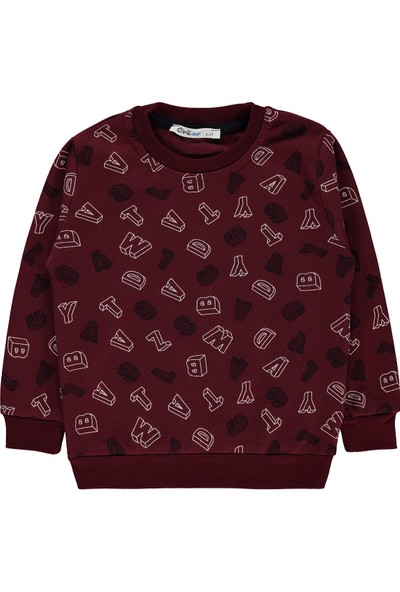 Civil Boys Erkek Çocuk Sweatshirt 2-5 Yaş Bordo