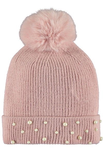 Kitti Kız Çocuk Bere 4-8 Yaş Pudra