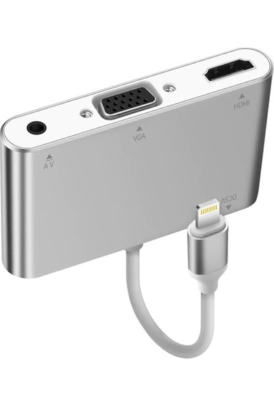 Powertiger Iphone Ipad P32 HDMI VGA Av Audio Dönüştürücü Adaptör Powertiger Iphone Ipad P32 HDMI VGA Av Audio Dönüştürücü Adaptör