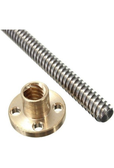 Motorobit 3D Yazıcı Vidalı Mil Somun 400MM - 40 cm - T8 8mm