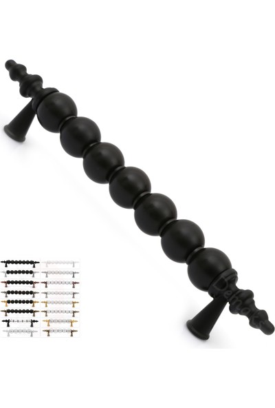 Demaks Kumru Boncuk Siyah 224MM Polimer Mobilya Dolap Çekmece Kulpu Demaks Kumru Boncuk Siyah 224MM Polimer Mobilya Dolap Çekmece Kulpu