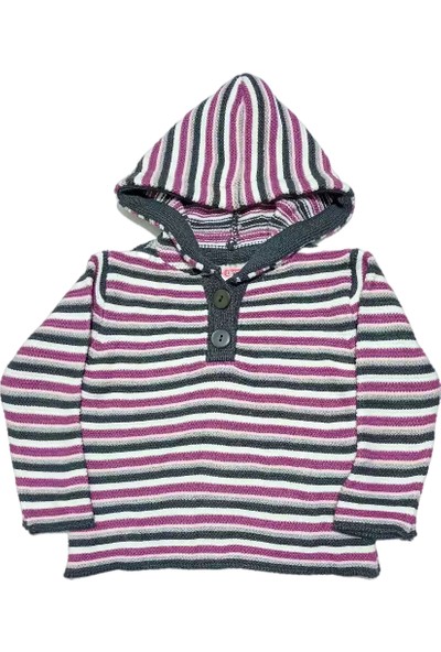 Wenice Triko Kız Çocuk Kapişonlu Kazak.