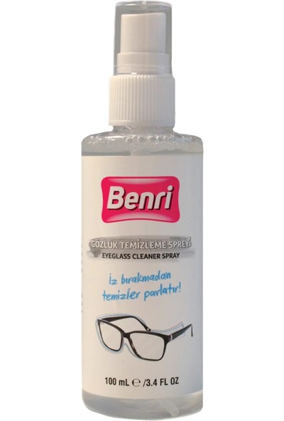 Benri 3009202106470 Gözlük Temizleme Spreyi 100 ml
