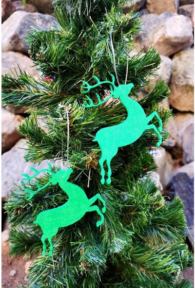 E-Sanat Evi 6 Adet Dekoratif Geyik Yılbaşı & Ağaç Süsü 12CM E-Sanat Evi 6 Adet Dekoratif Geyik Yılbaşı & Ağaç Süsü 12CM