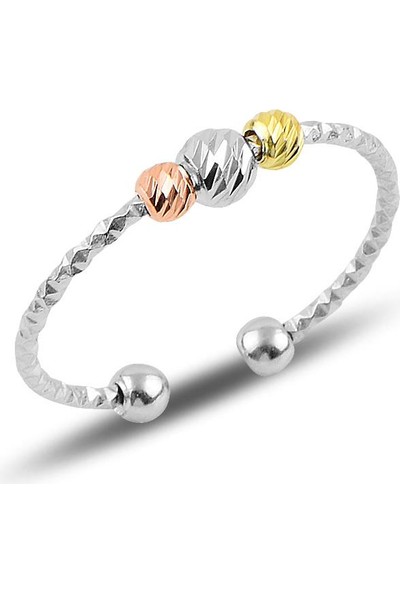 Söğütlü Silver Gümüş Renkli Doricalı Gümüş Yüzük