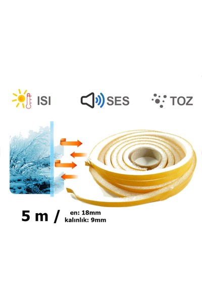 İş sevenler Pencere Izolasyon Bandı, Ince Yapışkanlı 5 Metre Isı Yalıtım Süngeri İş sevenler Pencere Izolasyon Bandı, Ince Yapışkanlı 5 Metre Isı Yalıtım Süngeri