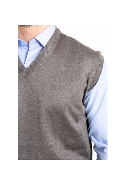 Kehila Erkek Gri Ince Yün Triko Örgü Baba Süveter Kehila Erkek Gri Ince Yün Triko Örgü Baba Süveter
