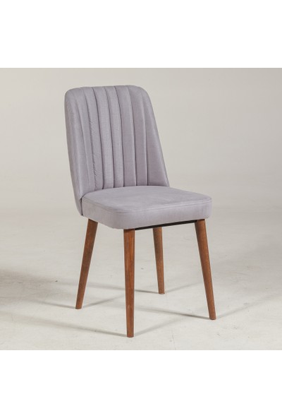 Reysa Mobilya Vina Sandalye Ceviz Soho Gri