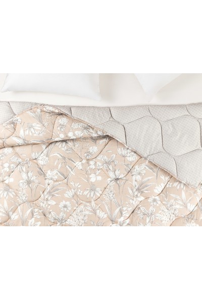 Madame Coco Antibes Çift Kişilik Micro Yorgan - Bej/gri