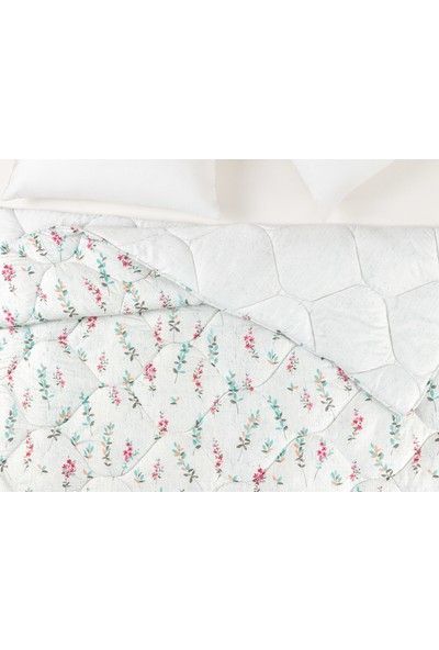 Madame Coco Zoe Çift Kişilik Micro Yorgan - Beyaz/gri