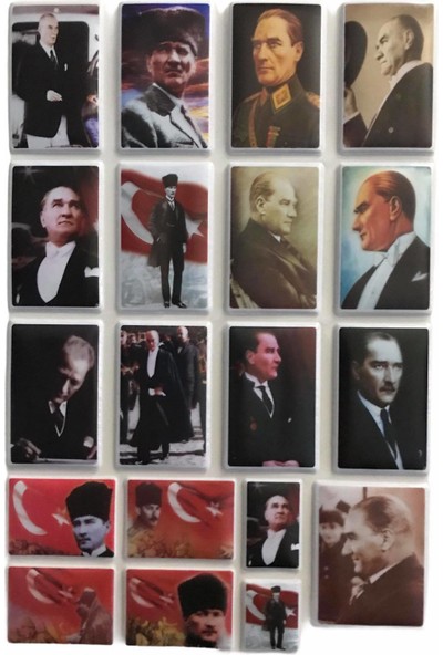 19 Parça Puffy Atatürk Sticker 19 Parça Puffy Atatürk Sticker