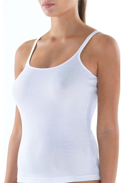 Blackspade 2'li Paket Kadın %96 Organik Pamuk ( Cotton ) Ribana Fine Atlet